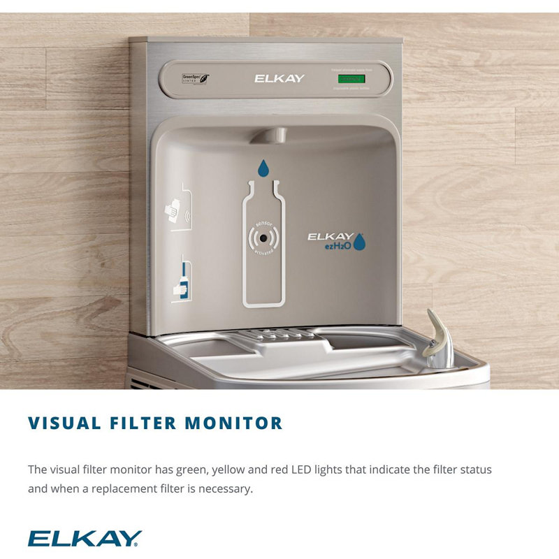 Elkay EZH2O Bottle Filling Station with Single ADA Cooler, Filtered 8 GPH Light Gray & Reviews ...